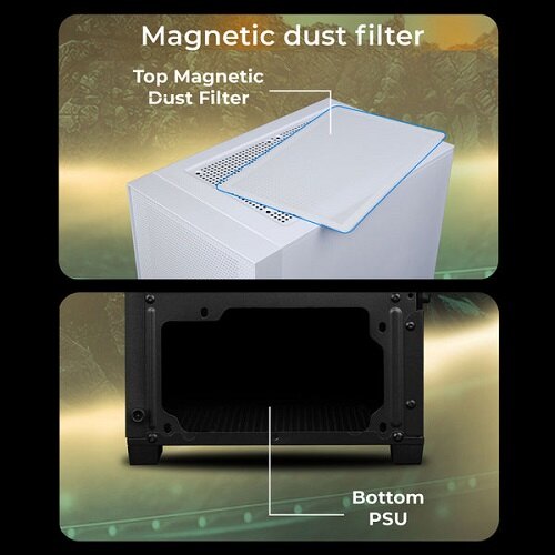 Buy Zebronics Zeb-Leon Mini Tower Gaming Cabinet - White